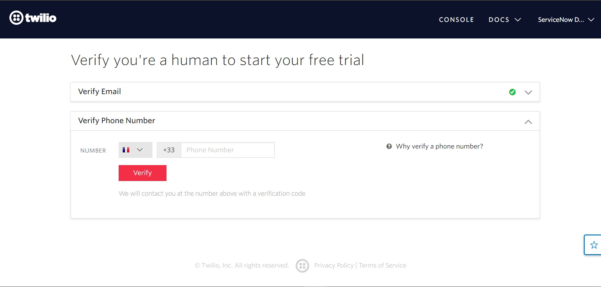 Setting up Twilio - How to read the Docs - Twilio ... - ServiceNow Community