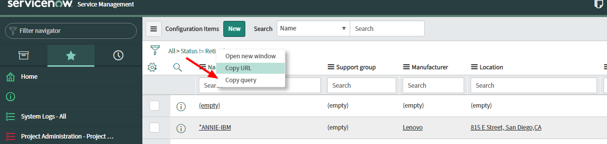 Apply Filter to ADD Button on Impacted Services/CI... - ServiceNow ...