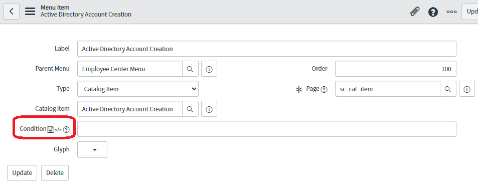 Employee Center - Restrict Access to see Mega Menu... - ServiceNow ...
