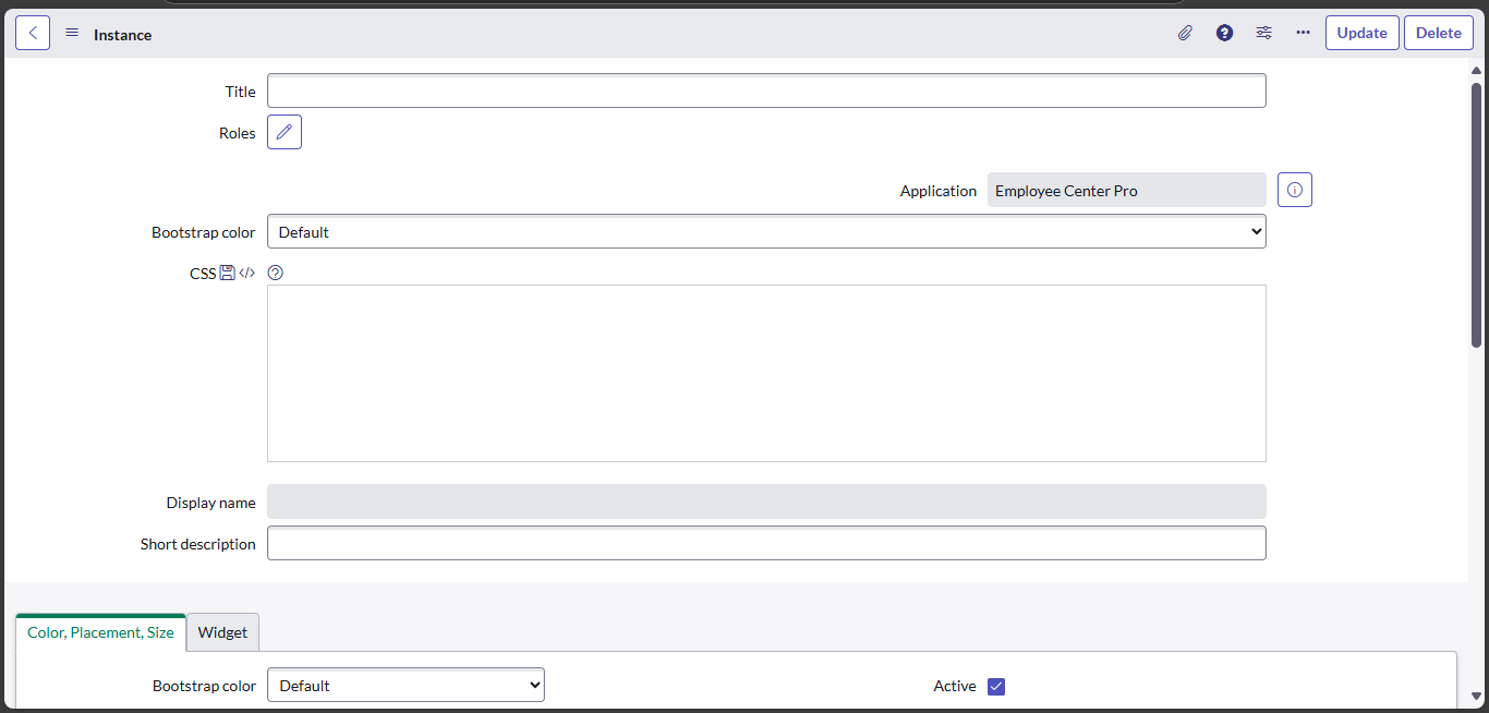 Styled Content Instance Display Name field is Read... - ServiceNow ...