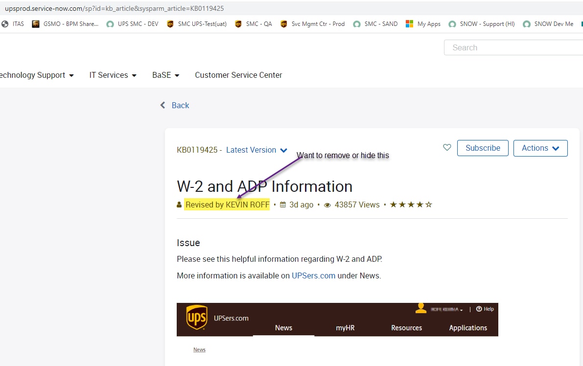 Solved: Remove 'Revised by' from kb article widget - ServiceNow Community