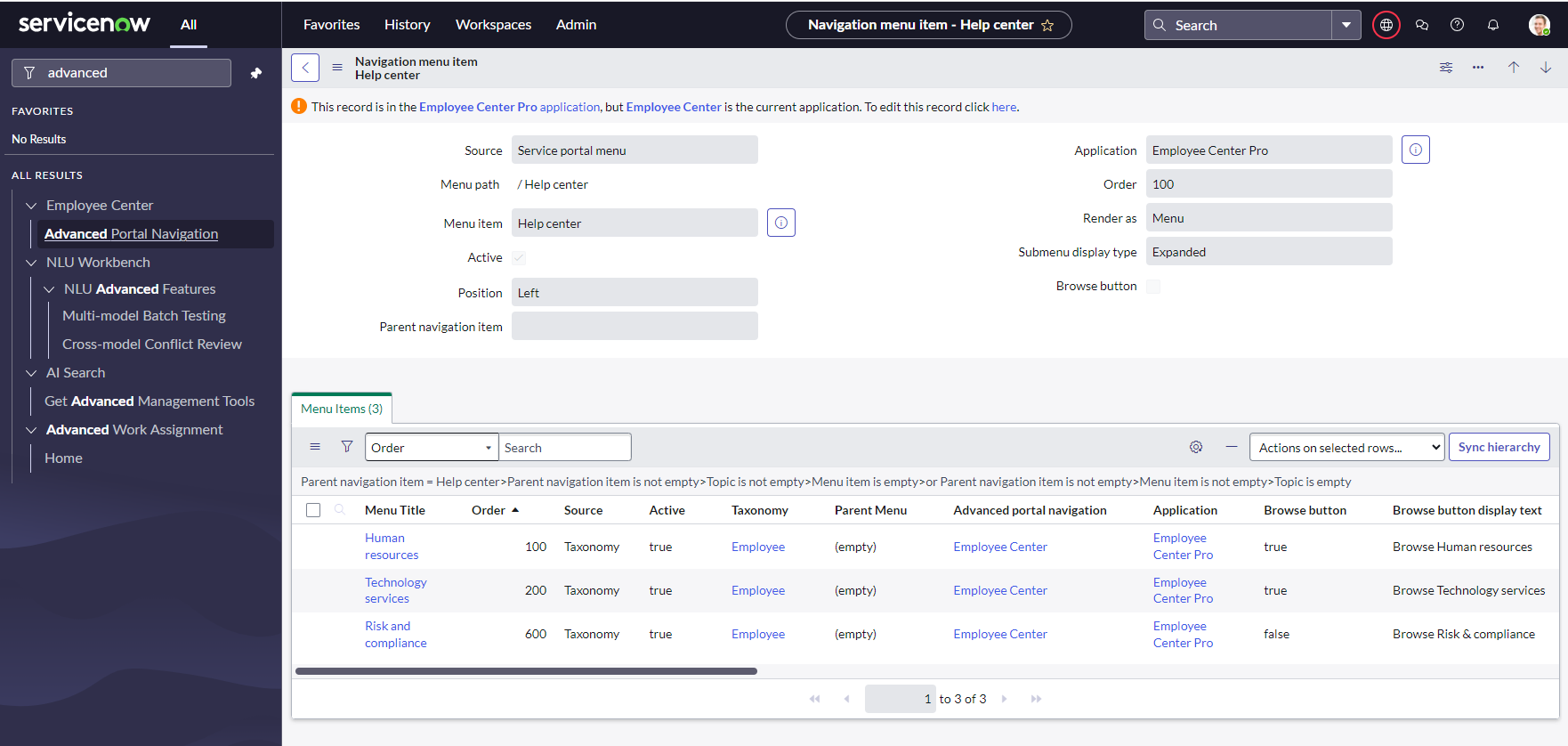 Advanced Portal Navigation not displaying OOB Help... - ServiceNow ...