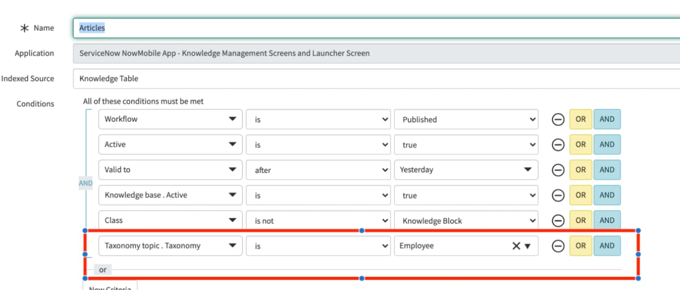 Enabling search for articles and catalog items on ... - ServiceNow ...