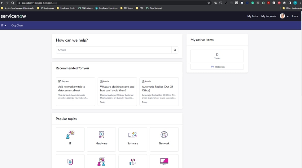 Setting up Employee Center Pro — with Demo Data - ServiceNow Community