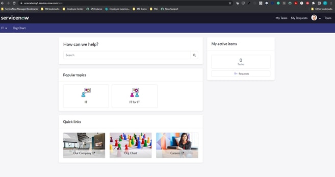 Setting up Employee Center Pro — with Demo Data - ServiceNow Community