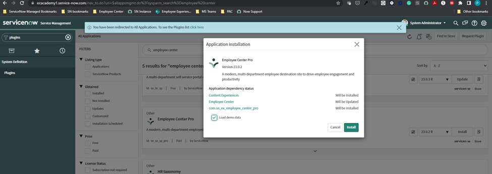Setting up Employee Center Pro — with Demo Data - ServiceNow Community
