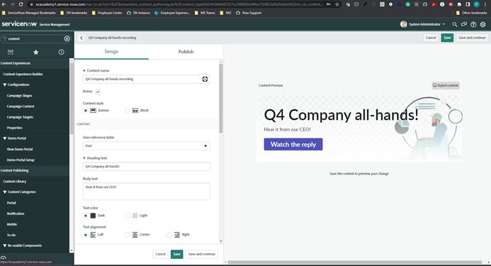 Setting up Employee Center Pro — with Demo Data - ServiceNow Community