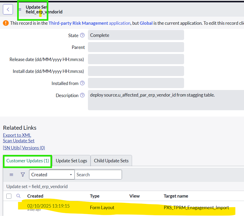 Solved: Update set migration from uat to lower instance is ...