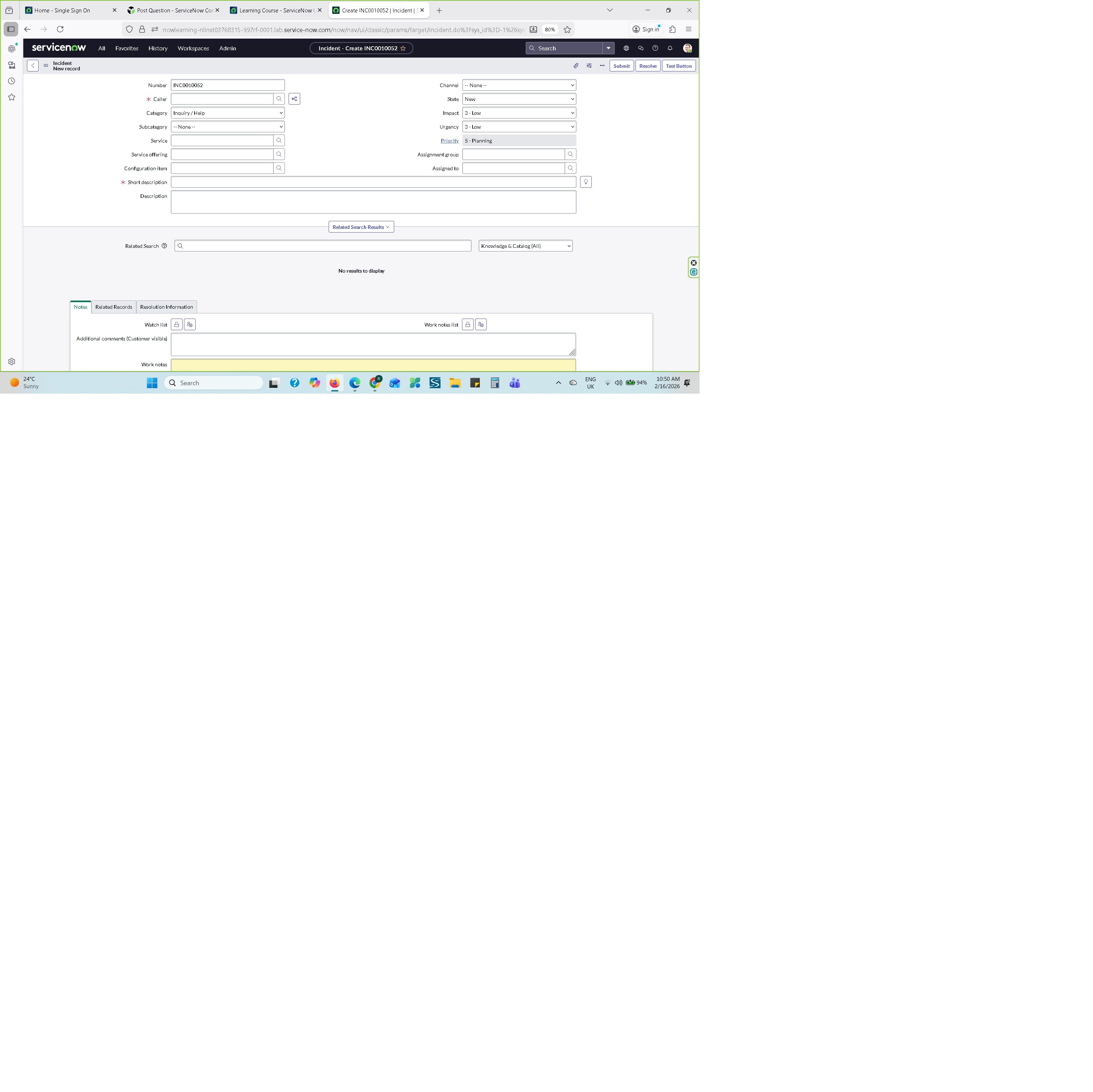 Incident form - Page 2 - ServiceNow Community