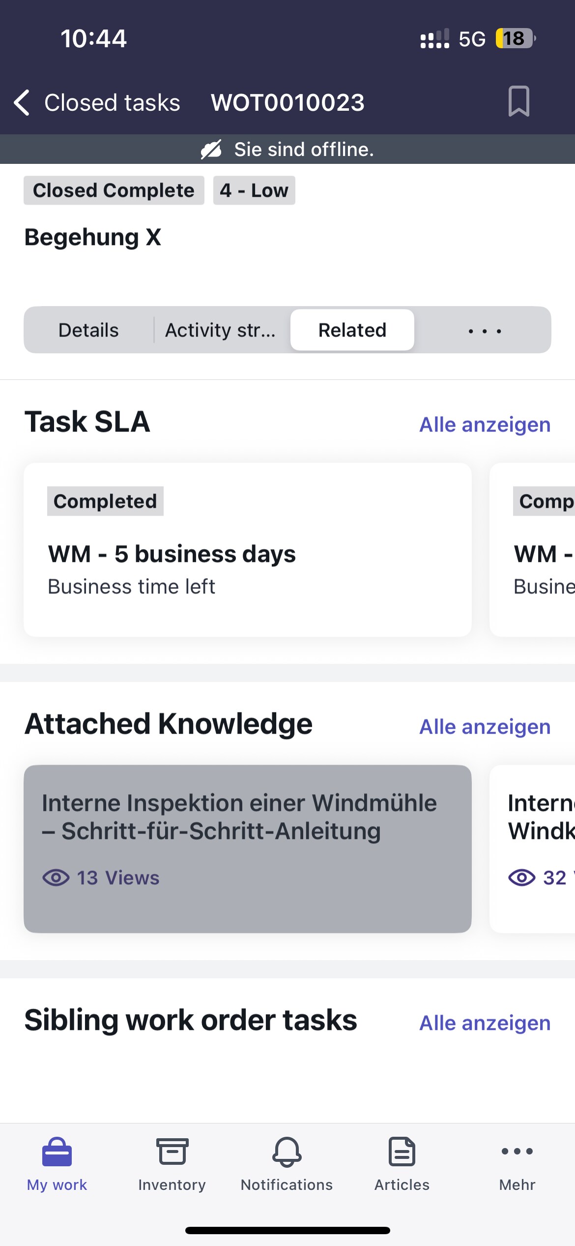 Solved: How to enable offline access for attached Knowledg ...