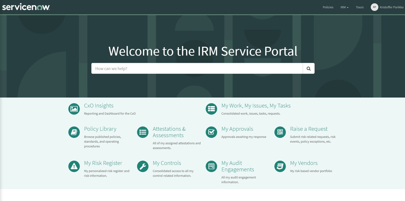 Solved: Re: GRC Portal - Page 2 - ServiceNow Community