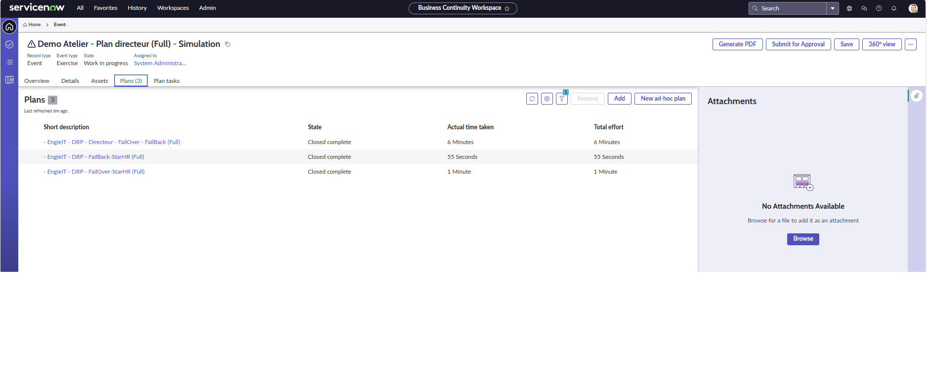 Servicenow BCM - Exercice simulation - ServiceNow Community