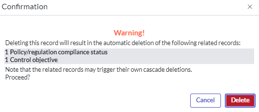Delete Policy: "1Policy/regulation compliance stat... - ServiceNow ...