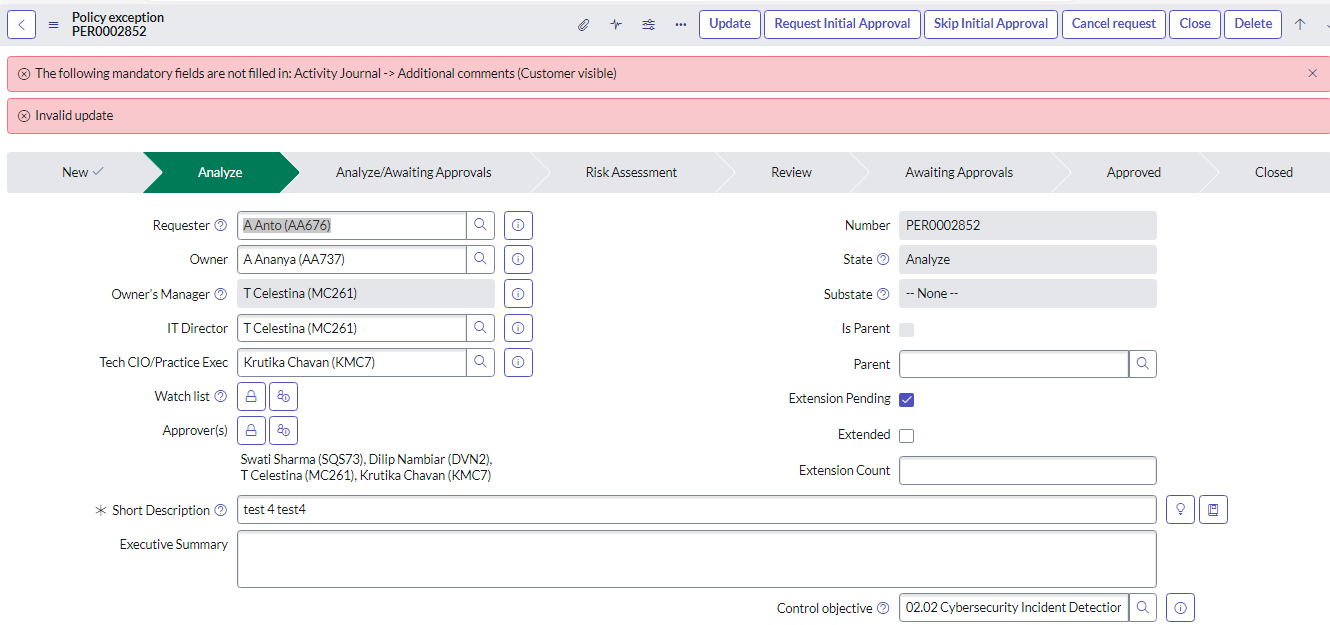 Issue form redirecting to the previous page while ... - ServiceNow ...