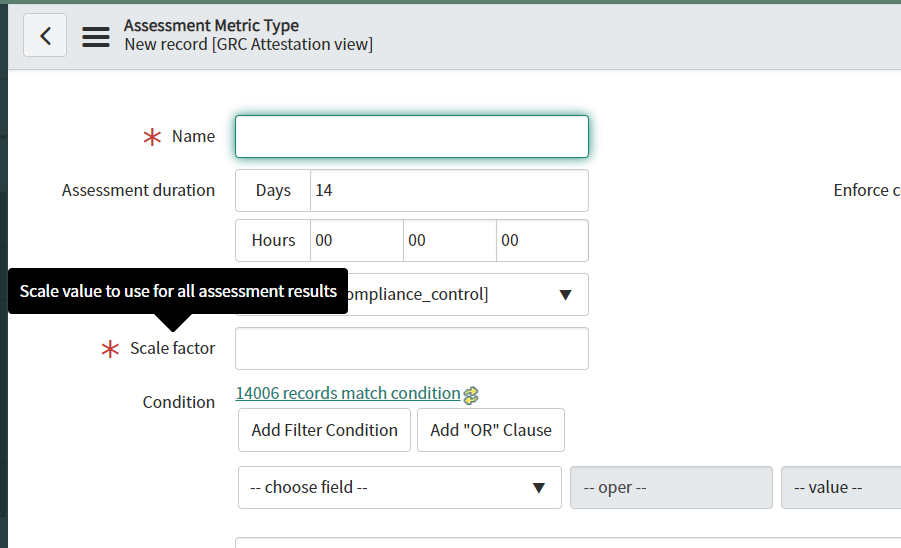 Solved: scale factor in Control attestation types/ assessm ...