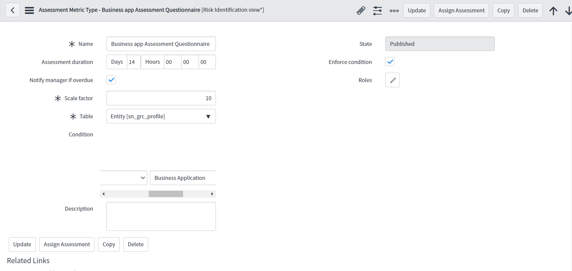 Unable to initiate Questionnaire for a Risk identi... - ServiceNow ...