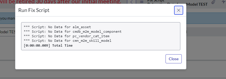 Solved: Relocating Data from Model fix script - ServiceNow Community