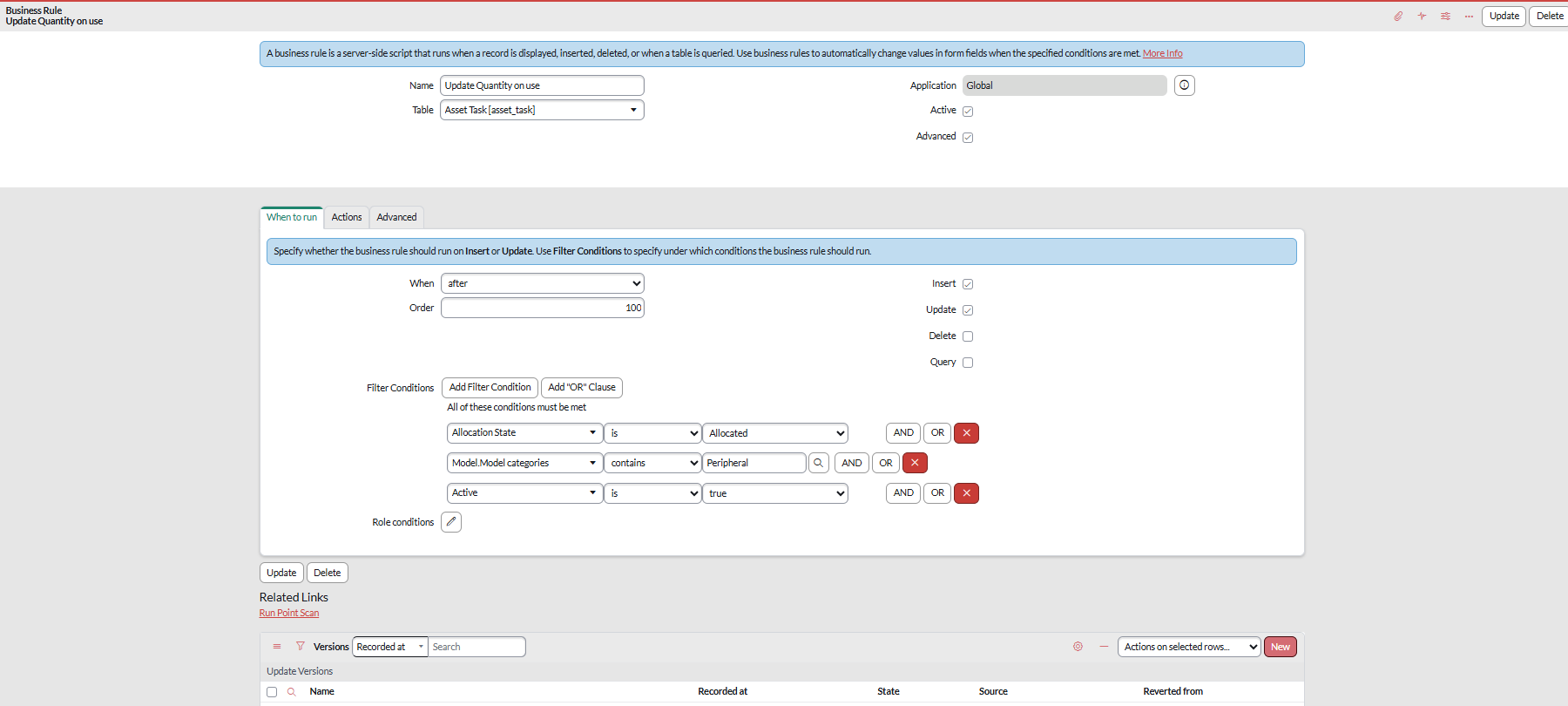 Asset Quantity Field - ServiceNow Community
