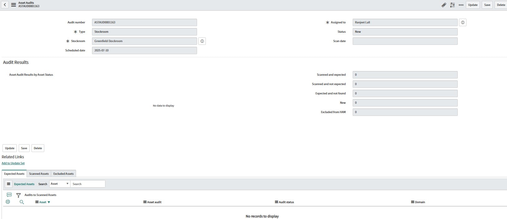 hardware asset audit record - ServiceNow Community
