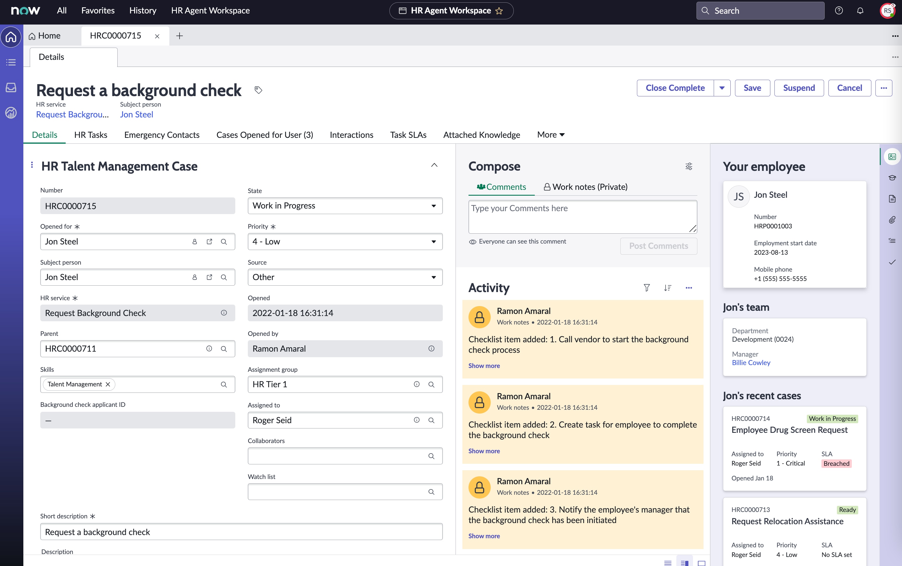 Creating an HR Agent Configurable Workspace - ServiceNow Community