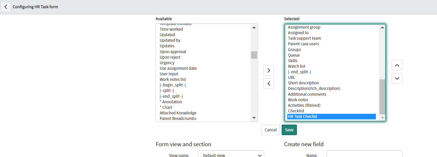 Solved: Re: Checklist for HR task - ServiceNow Community