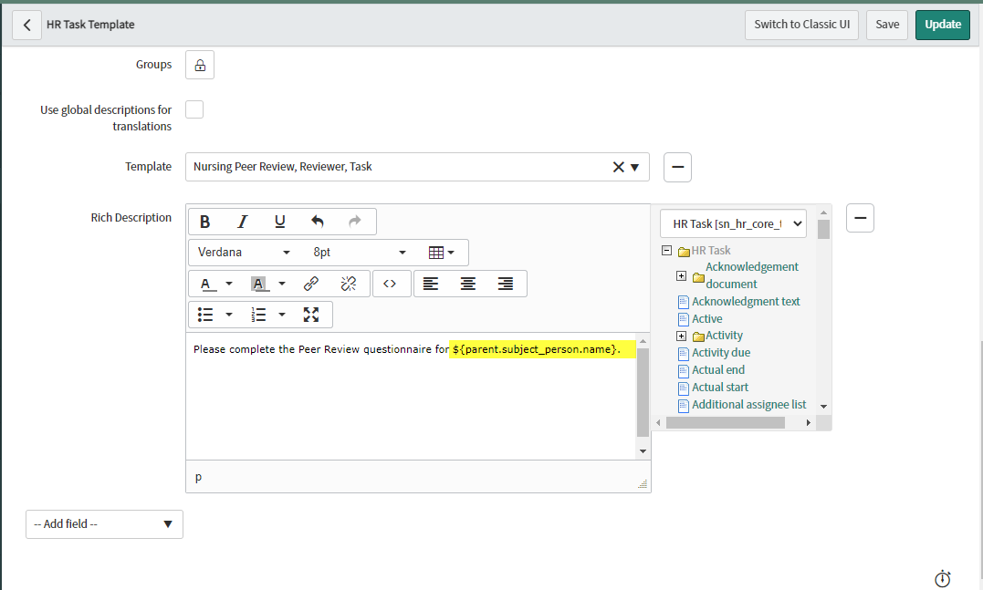 Add Parent Case Subject Person field to HR Task Te... - ServiceNow ...