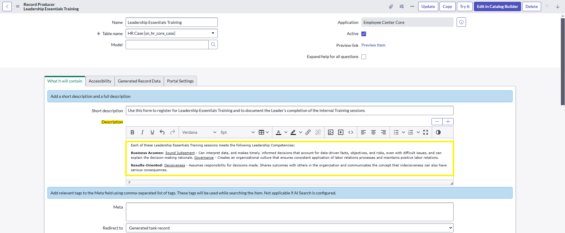 Copy record producer's full description to a custo... - ServiceNow ...