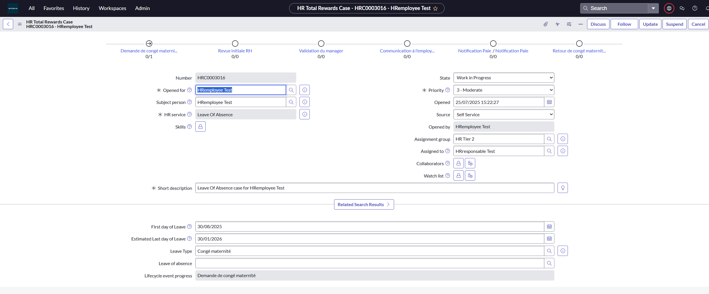 Solved: Lifecycle Event on a HR Total Rewards Case COE : C ...