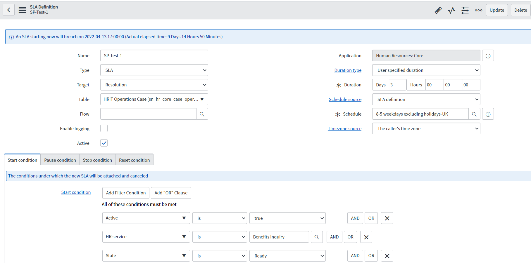 Solved: SLA Breach Time doesn't show the correct time. - ServiceNow ...