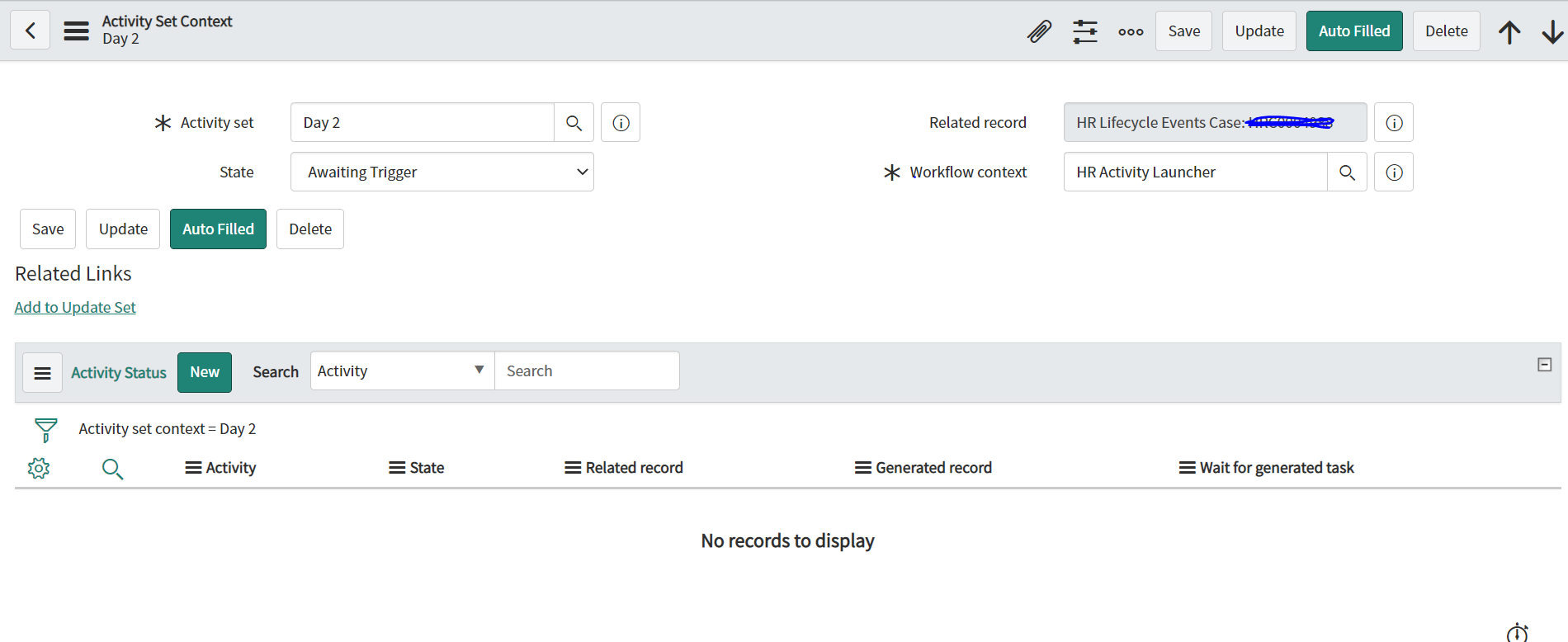 Onboarding activity set remains in awaiting trigge... - ServiceNow ...