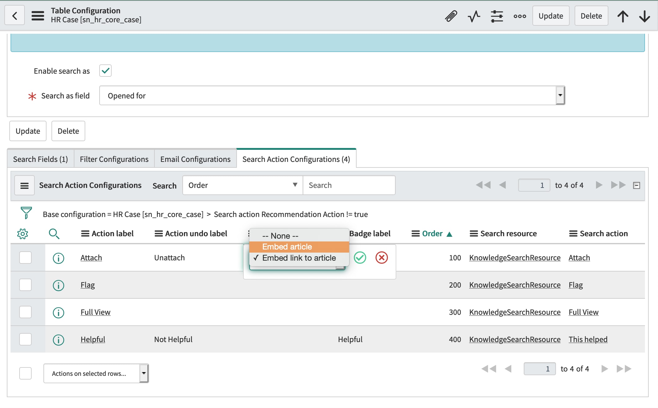 Option to Display Attached KB Article Body or Link... - ServiceNow ...