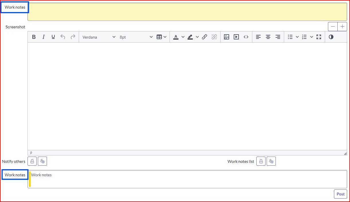 Doubling up on "Work Notes" field - ServiceNow Community