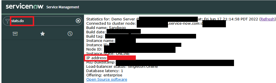 Where to find IP address of my instance - ServiceNow Community