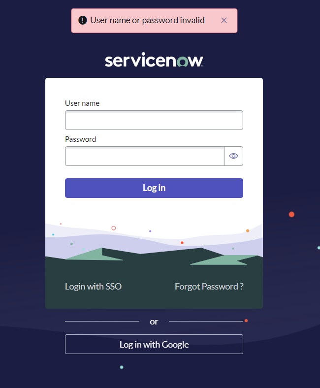 Unable to login instance even with Admin user acco... - ServiceNow Community