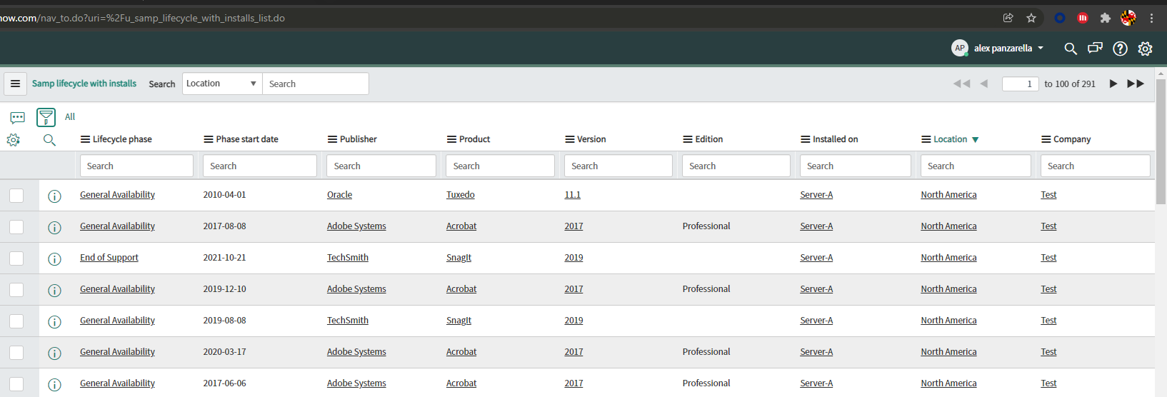 Lifecycle Report with Install Info - ServiceNow Community