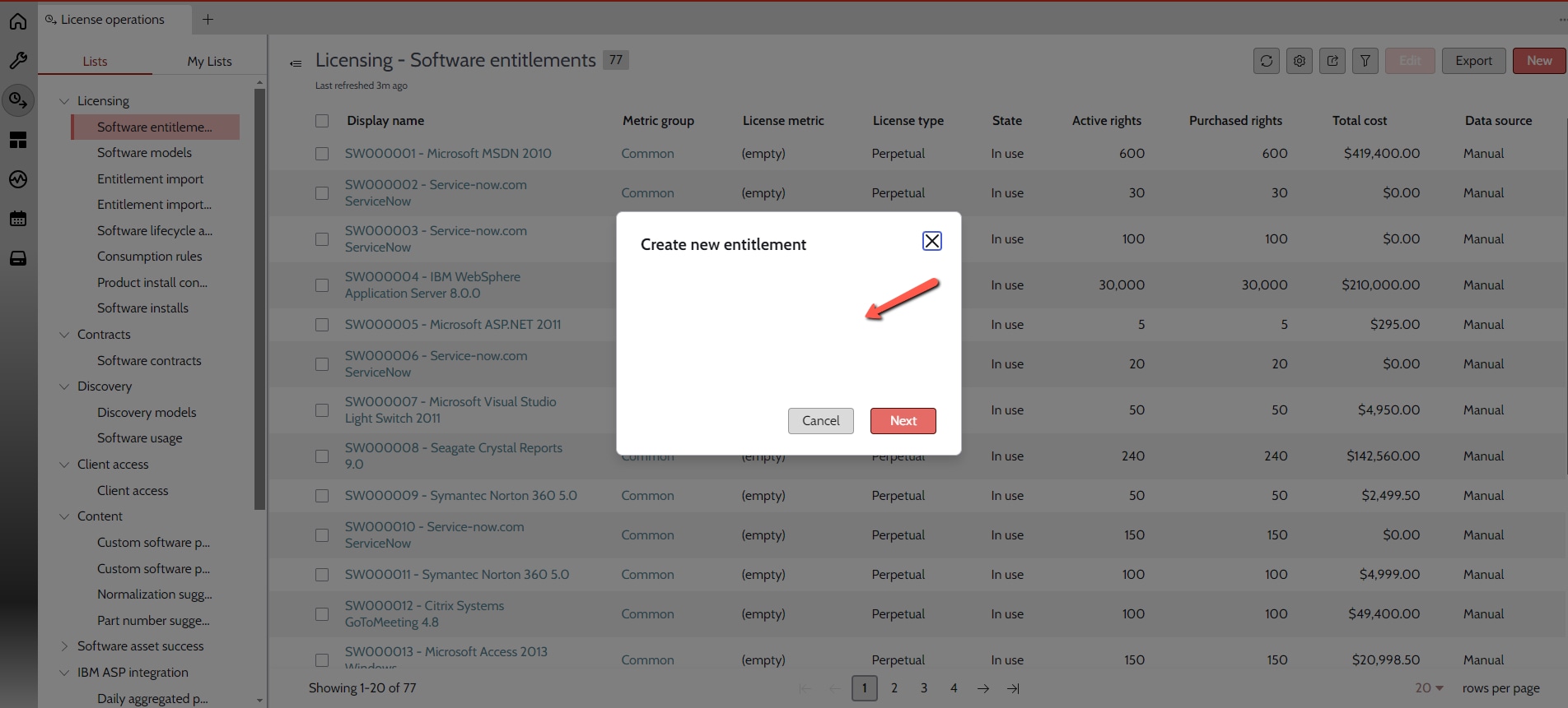 Solved: Create SW Entitlement - shows up blank - can't pro ...