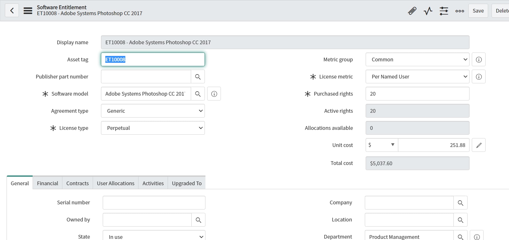 License Assets vs a Software entitlements? - ServiceNow Community