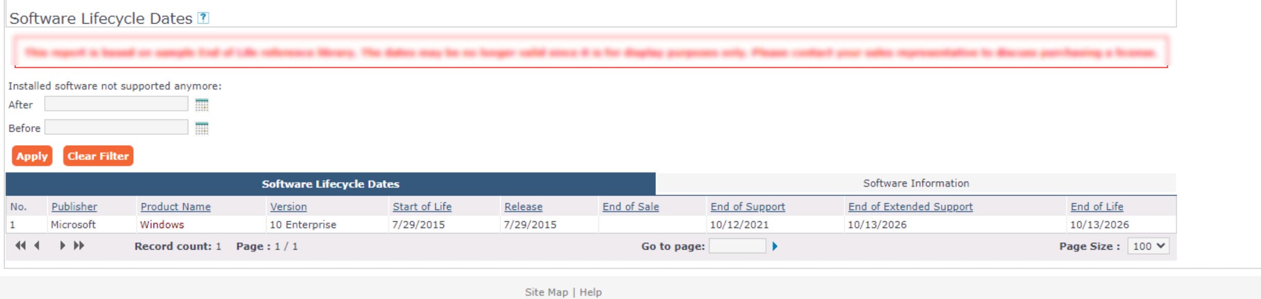 Does ServiceNow CMDB support Software End-Of-Life ... - ServiceNow ...