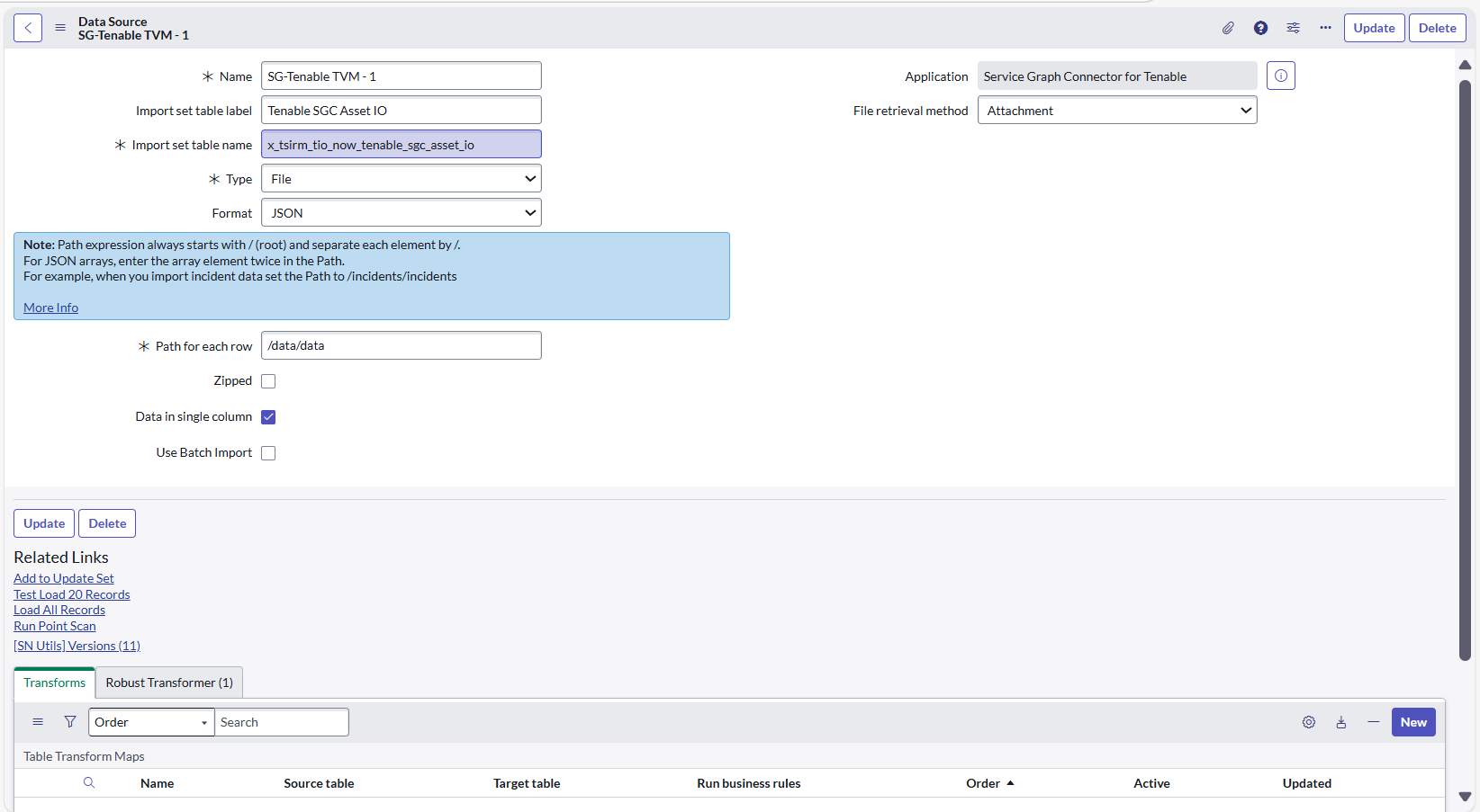 Service Graph Connector for Tenable - Error: "Zero... - ServiceNow ...