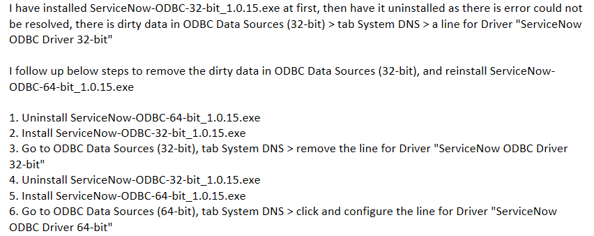 Solved: [SN][ODBC ServiceNow driver][OpenAccess SDK SQL En ...