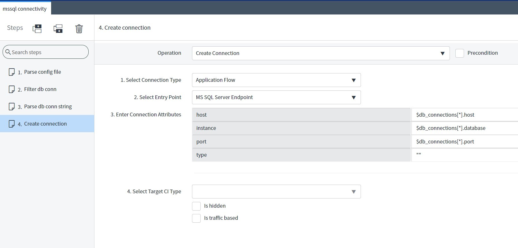 Solved: How to define connection attributes in Service Map ...