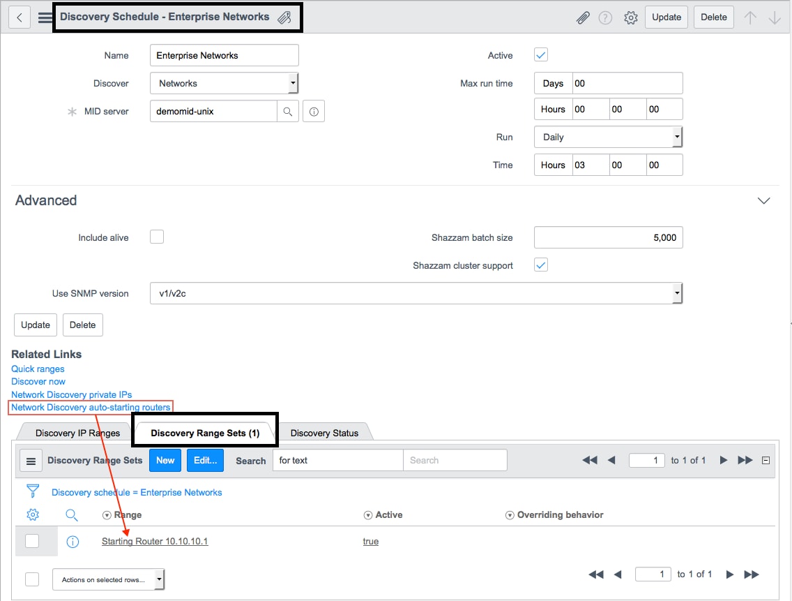 How Discovery range sets are related to Discovery ... - ServiceNow ...