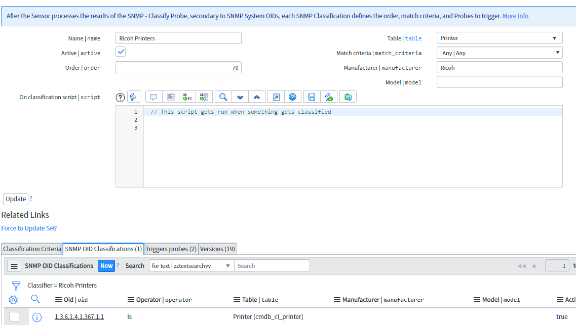 Printer Discovery - ModelID - ServiceNow Community
