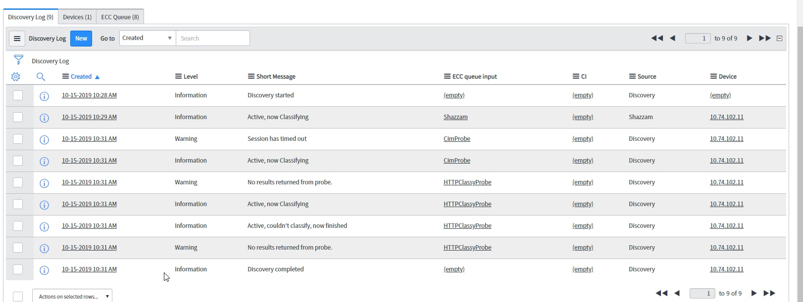 Discovery error-No results returned from probe - ServiceNow Community