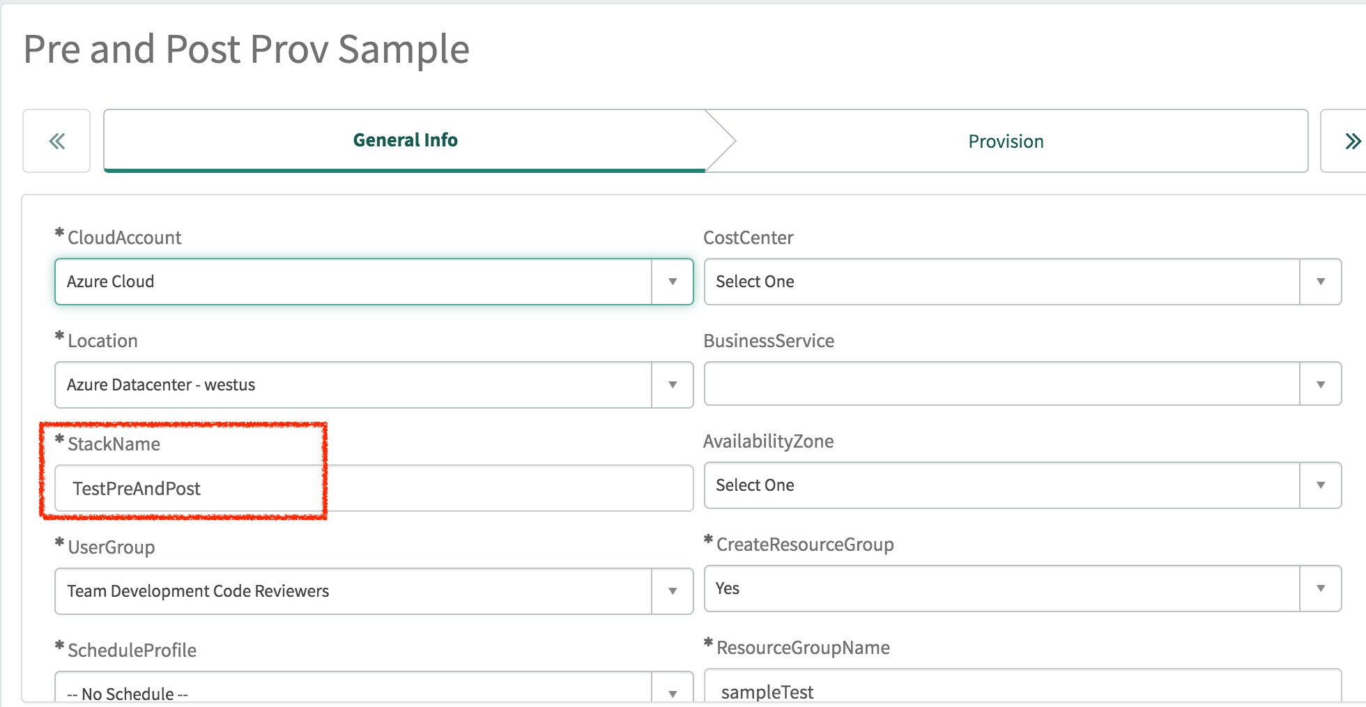 Pre and Post Provision operation with Templates - ServiceNow Community