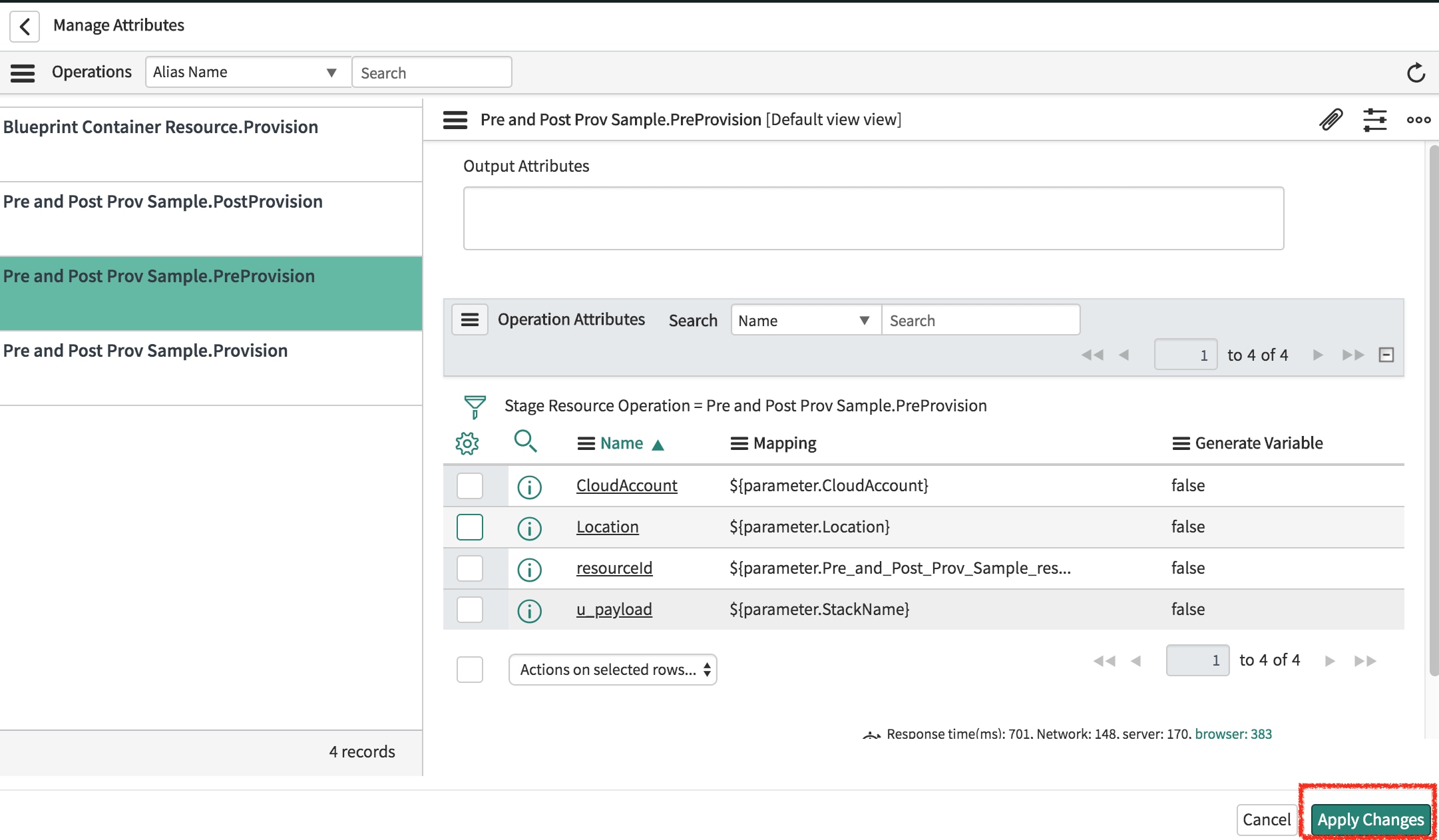 Pre and Post Provision operation with Templates - ServiceNow Community