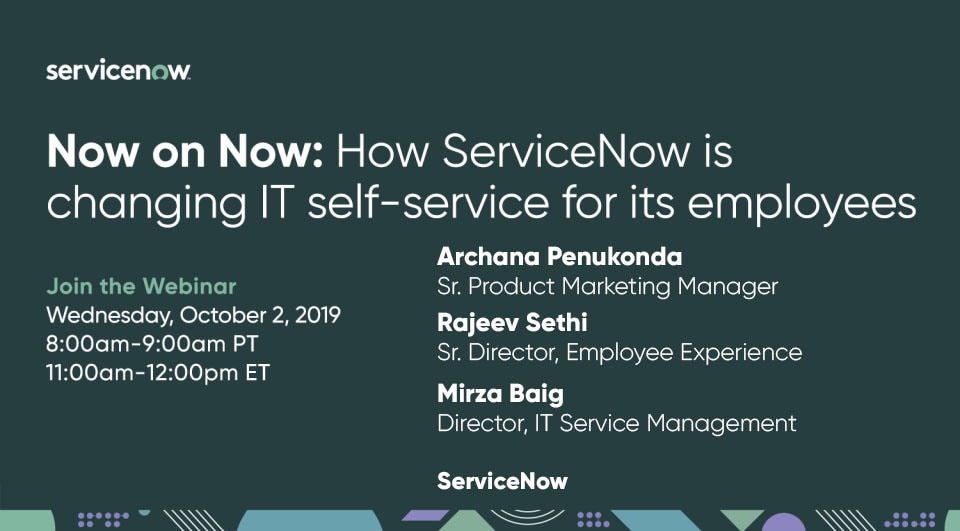 Now on Now webinar: How ServiceNow is changing IT ... - ServiceNow ...