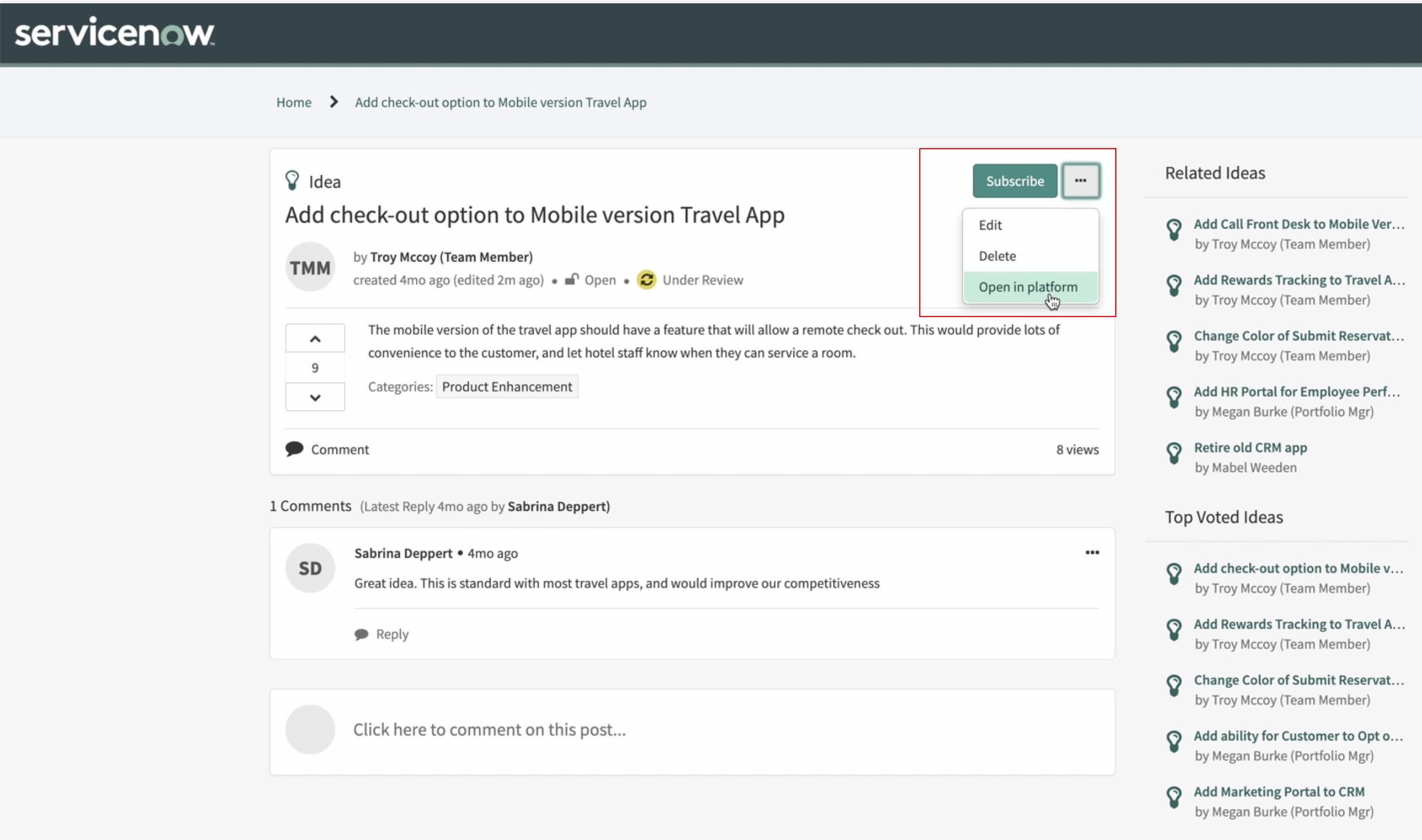 Employee-driven continuous improvement using Ideat... - ServiceNow ...