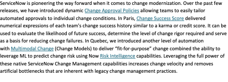 Change Success Score (Gamification) - ServiceNow Community