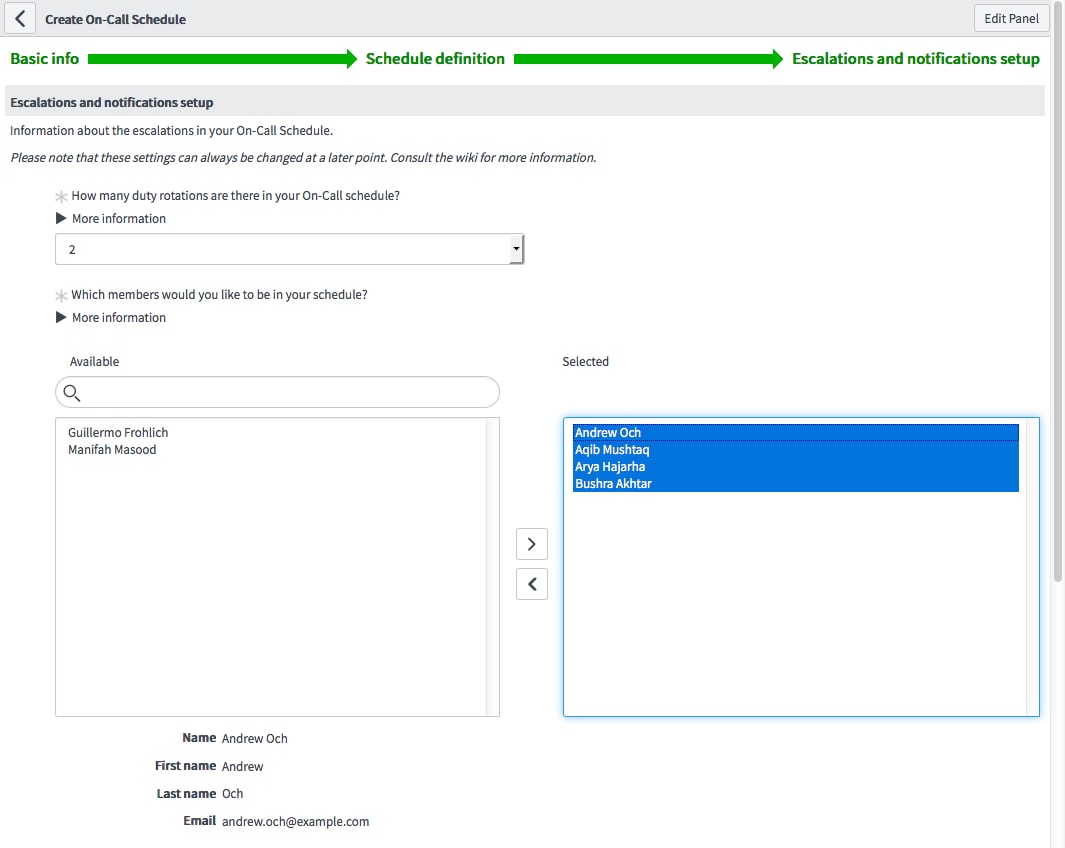 Define basic On-call rota schedule - ServiceNow Community